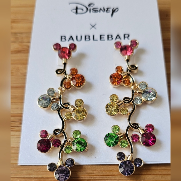 Disney | Jewelry | New Disney Rainbow Mickey Mouse Heads Gold Pride ...